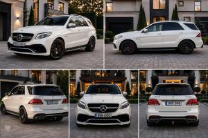 White Mercedes-Benz GLE 63 AMG 2015 in Tallinn, with an engine capacity of 5.46 L and mileage of 19 thousand km for 55000 €, photo 4 on AUTOMOTO.COM.LV