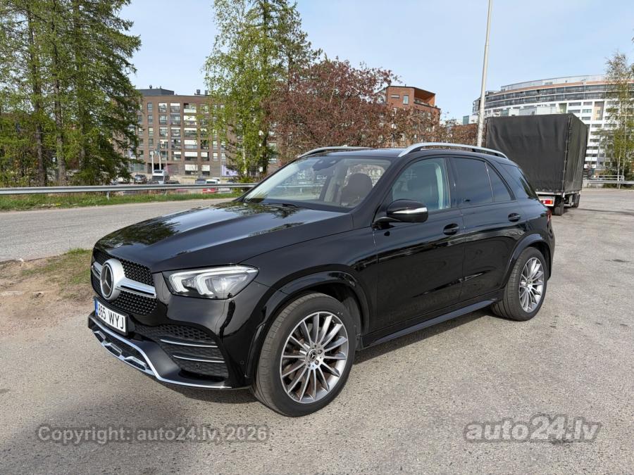 Black Mercedes-Benz GLE-Class 2021 in Tallinn, with an engine capacity of 2.90 L and mileage of 76 thousand km for 69900 €, photo 1 on AUTOMOTO.COM.LV