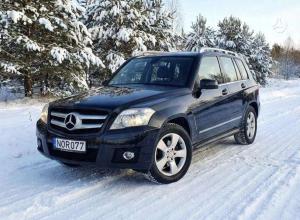 Black Mercedes-Benz GLK 320 2008 in Vilnius, with an engine capacity of 2.99 L and mileage of 333 thousand km for 5150 €, photo  on AUTOMOTO.COM.LV