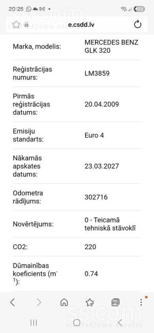 Черный Мерседес ГЛК 320 2009 в Екабпилс, объемом двигателя 3.00 л и пробегом 308 тыс. км за 7000 €, фото 16 на AUTOMOTO.COM.LV