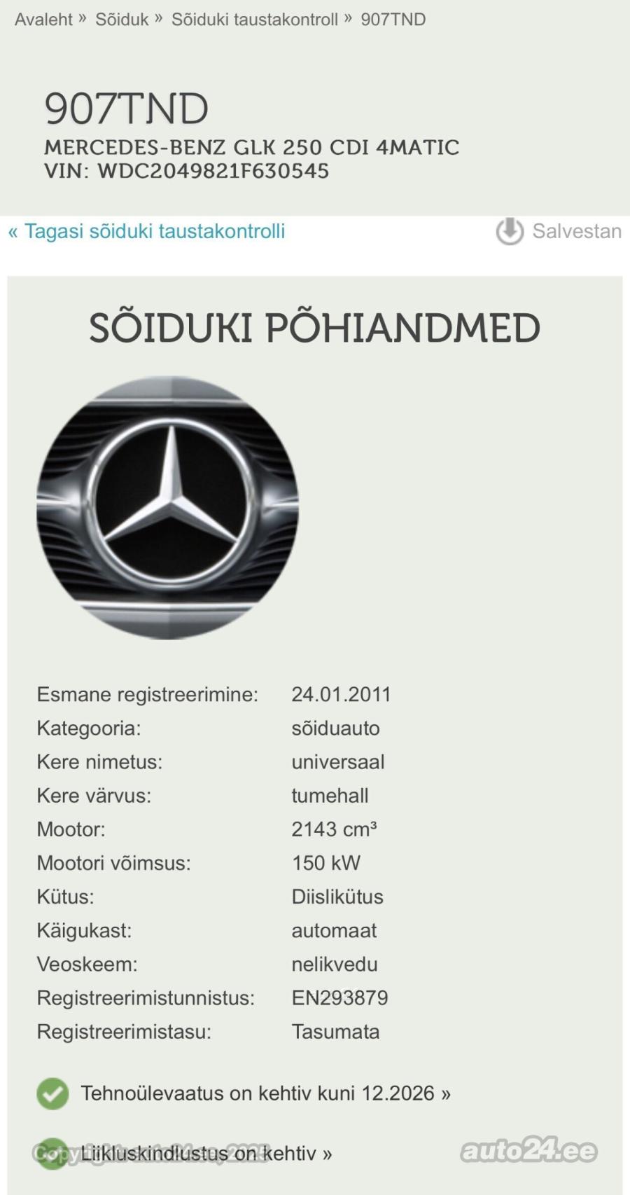 Серый Мерседес ГЛК-Класс 2011 в Тарту, объемом двигателя 2.10 л и пробегом 292 тыс. км за 6999 €, фото 19 на AUTOMOTO.COM.LV