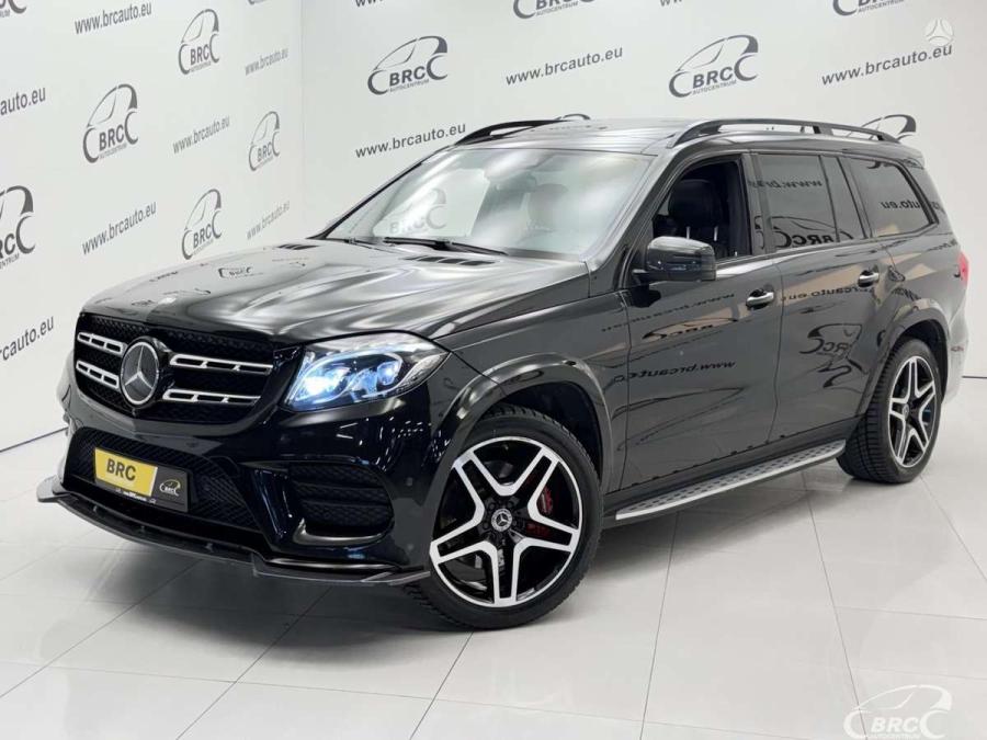 Black Mercedes-Benz GLS 350 2016 in Vilnius, with an engine capacity of 2.99 L and mileage of 334 thousand km for 31200 €, photo 1 on AUTOMOTO.COM.LV