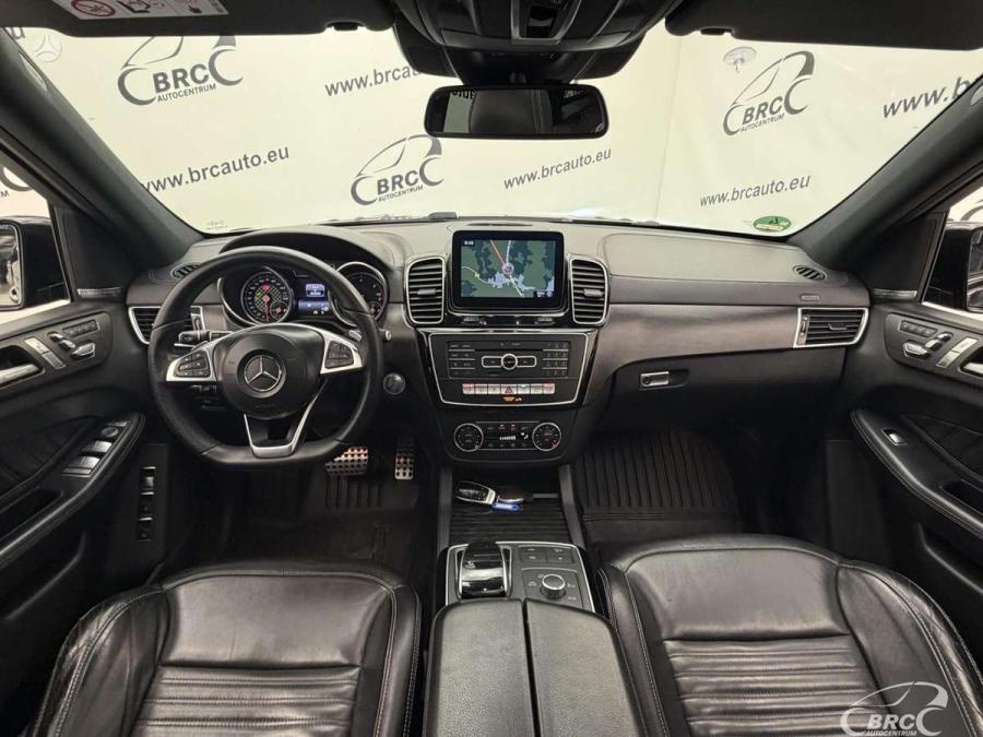 Black Mercedes-Benz GLS 350 2016 in Vilnius, with an engine capacity of 2.99 L and mileage of 334 thousand km for 31200 €, photo 4 on AUTOMOTO.COM.LV