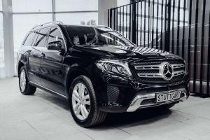 Black Mercedes-Benz GLS 350 2017 in Riga, with an engine capacity of 2.99 L and mileage of 116 thousand km for 39000 €, photo  on AUTOMOTO.COM.LV