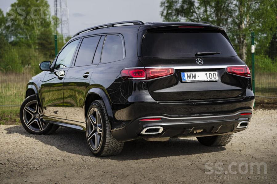 Черный Мерседес ГЛС 350 2020 в Рига, объемом двигателя 3.00 л и пробегом 186 тыс. км за 56000 €, фото 7 на AUTOMOTO.COM.LV