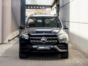 Black Mercedes-Benz GLS 350 2021 in Riga, with an engine capacity of 3.00 L and mileage of 69 thousand km for 41000 €, photo 2 on AUTOMOTO.COM.LV