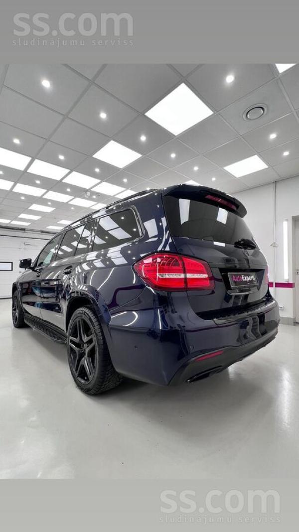 Blue Mercedes-Benz GLS 350 2016 in Riga, with an engine capacity of 3.00 L and mileage of 260 thousand km for 30000 €, photo 2 on AUTOMOTO.COM.LV