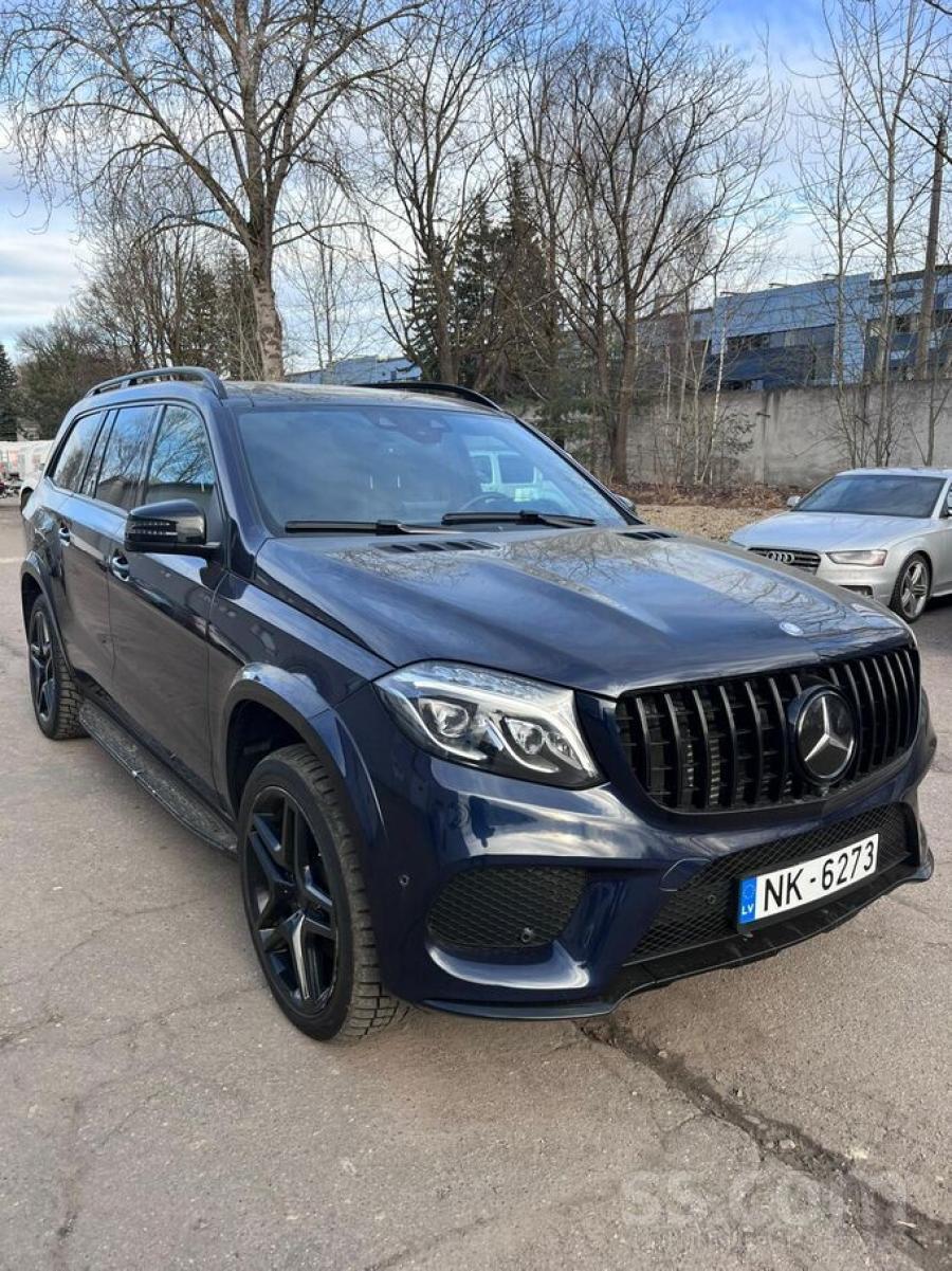 Синий Мерседес ГЛС 350 2016 в Рига, объемом двигателя 3.50 л и пробегом 273 тыс. км за 26900 €, фото 1 на AUTOMOTO.COM.LV
