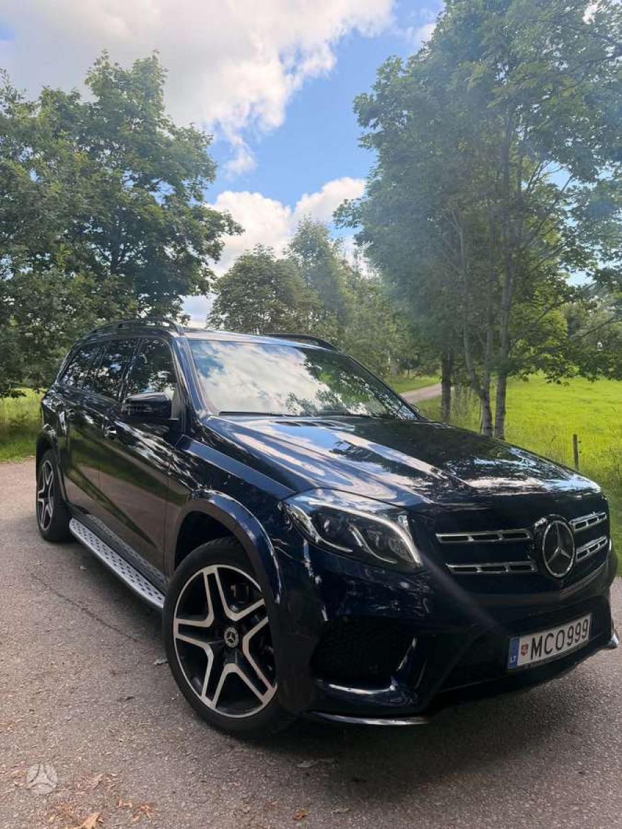 Blue Mercedes-Benz GLS 350 2018 in Silale, with an engine capacity of 2.99 L and mileage of 182 thousand km for 38000 €, photo 1 on AUTOMOTO.COM.LV