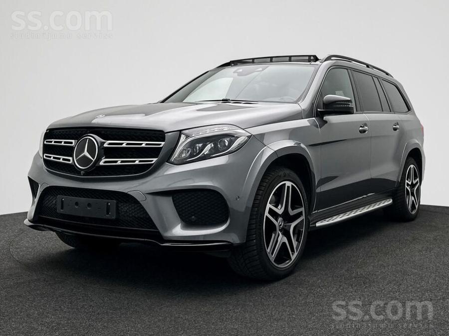 Grey Mercedes-Benz GLS 350 2019 in Riga, with an engine capacity of 3.00 L and mileage of 162 thousand km for 39950 €, photo 1 on AUTOMOTO.COM.LV
