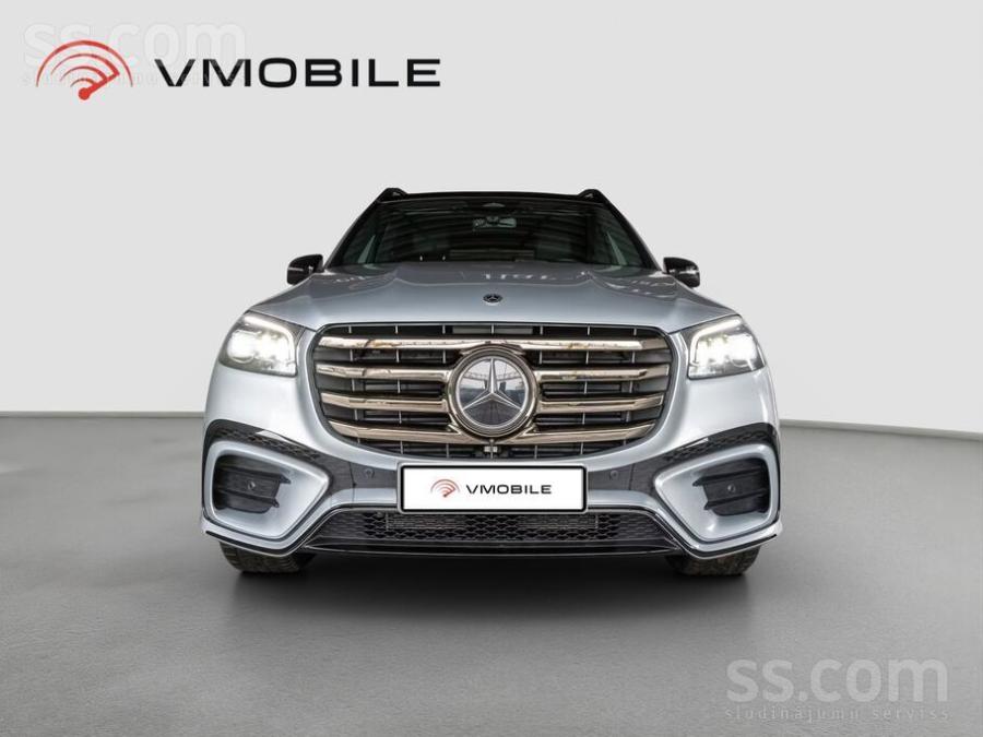 Grey Mercedes-Benz GLS 350 2024 in Riga, with an engine capacity of 3.00 L and mileage of 9 thousand km for 103200 €, photo 4 on AUTOMOTO.COM.LV