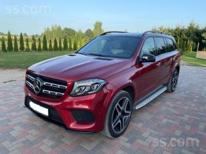 Red Mercedes-Benz GLS 350 2016 in Riga, with an engine capacity of 3.00 L and mileage of 255 thousand km for 31000 €, photo 1 on AUTOMOTO.COM.LV