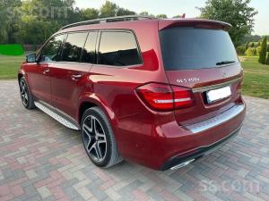 Red Mercedes-Benz GLS 350 2016 in Riga, with an engine capacity of 3.00 L and mileage of 255 thousand km for 31000 €, photo 2 on AUTOMOTO.COM.LV