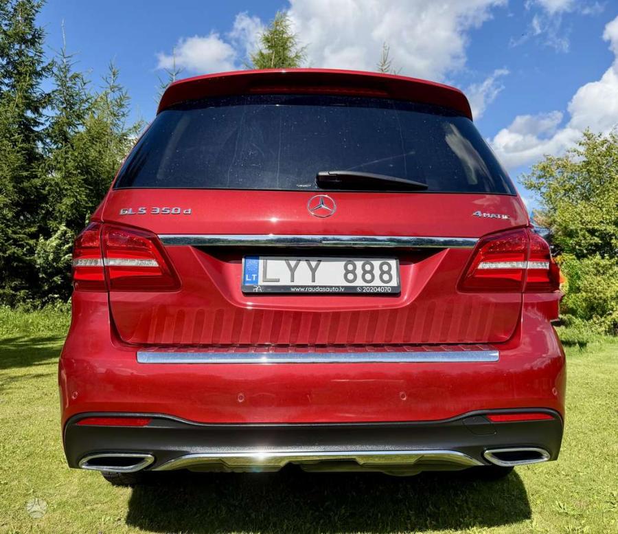 Sarkans Mercedes-Benz GLS 350 2016 Viļņa, ar dzinēja tilpumu 2.99 L un nobraukumu 240 tūkst. km par 34500 €, foto 6 vietnē AUTOMOTO.COM.LV