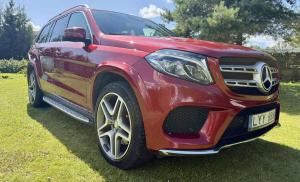 Red Mercedes-Benz GLS 350 2016 in Vilnius, with an engine capacity of 2.99 L and mileage of 240 thousand km for 34500 €, photo 1 on AUTOMOTO.COM.LV