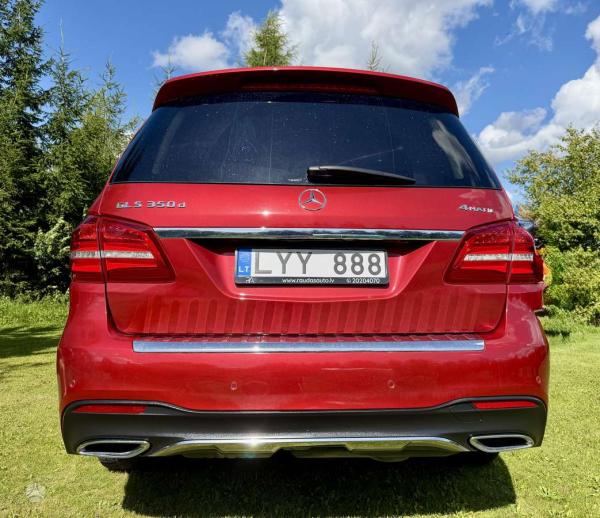 Sarkans Mercedes-Benz GLS 350 2016 Viļņa, ar dzinēja tilpumu 2.99 L un nobraukumu 240 tūkst. km par 32500 €, foto 6 vietnē AUTOMOTO.COM.LV