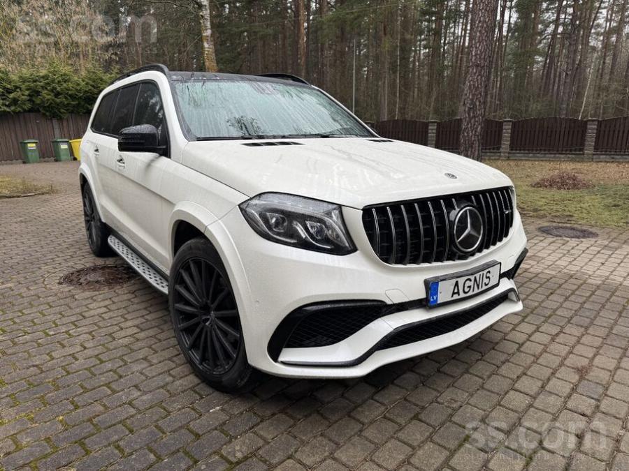 White Mercedes-Benz GLS 350 2013 in Riga, with an engine capacity of 3.00 L and mileage of 0 thousand km for 27000 €, photo 6 on AUTOMOTO.COM.LV