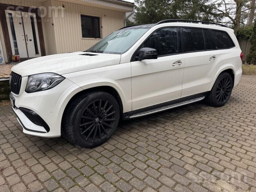 White Mercedes-Benz GLS 350 2013 in Riga, with an engine capacity of 3.00 L and mileage of 0 thousand km for 27000 €, photo 7 on AUTOMOTO.COM.LV