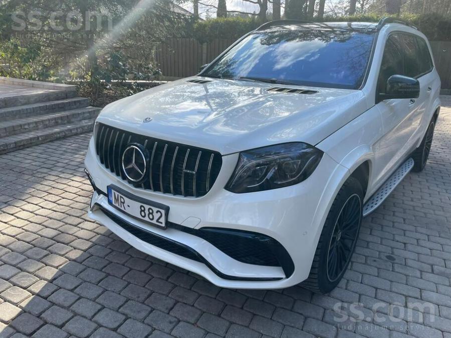 White Mercedes-Benz GLS 350 2013 in Riga, with an engine capacity of 3.00 L and mileage of 0 thousand km for 27000 €, photo 10 on AUTOMOTO.COM.LV