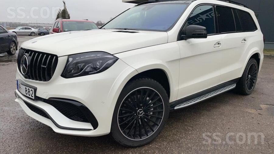 White Mercedes-Benz GLS 350 2013 in Riga, with an engine capacity of 3.00 L and mileage of 0 thousand km for 27000 €, photo 11 on AUTOMOTO.COM.LV