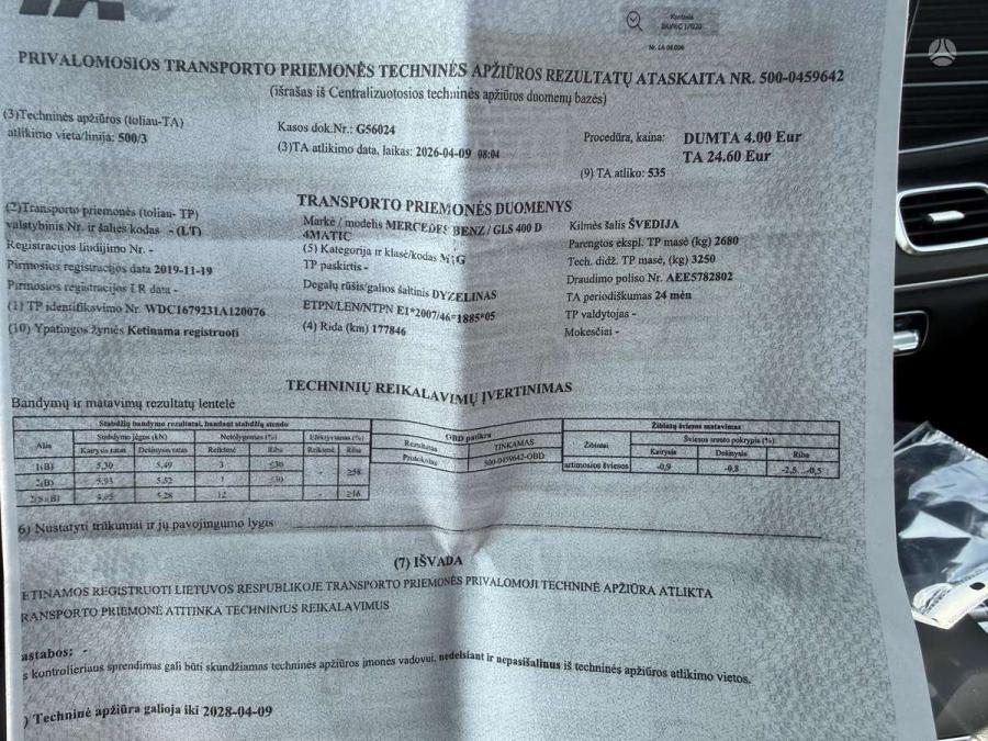 Черный Мерседес ГЛС 400 2019 в Таураге, объемом двигателя 2.93 л и пробегом 195 тыс. км за 45500 €, фото 40 на AUTOMOTO.COM.LV