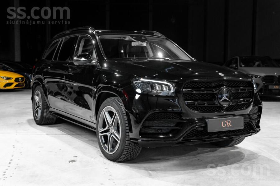 Black Mercedes-Benz GLS 400 2020 in Riga, with an engine capacity of 3.00 L and mileage of 72 thousand km for 69900 €, photo 3 on AUTOMOTO.COM.LV