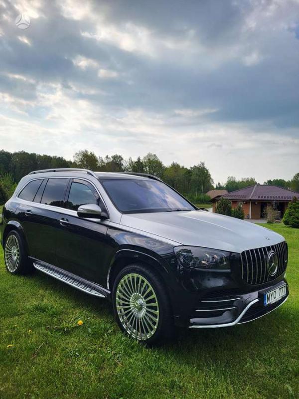 Melns Mercedes-Benz GLS 400 2021 Šilalė, ar dzinēja tilpumu 2.93 L un nobraukumu 65 tūkst. km par 92000 €, foto  vietnē AUTOMOTO.COM.LV