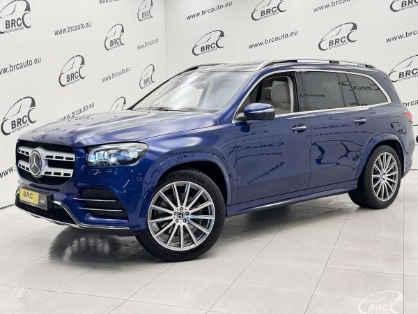 Синий Мерседес ГЛС 400 2021 в Вильнюс, объемом двигателя 2.93 л и пробегом 154 тыс. км за 63500 €, фото 1 на AUTOMOTO.COM.LV
