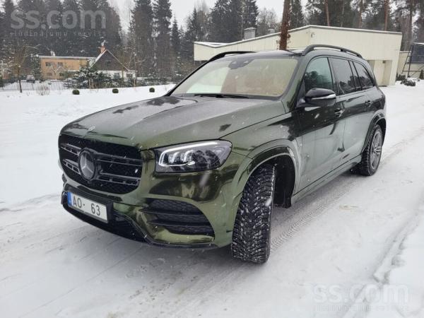Зеленый Мерседес ГЛС 400 2020 в Огре, объемом двигателя 3.00 л и пробегом 77 тыс. км за 84900 €, фото 2 на AUTOMOTO.COM.LV