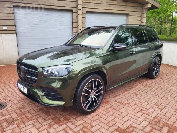 Zaļš Mercedes-Benz GLS 400 2020 Ogre, ar dzinēja tilpumu 3.00 L un nobraukumu 80 tūkst. km par 79900 €, foto 2 vietnē AUTOMOTO.COM.LV