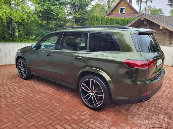 Green Mercedes-Benz GLS 400 2020 in Ogre, with an engine capacity of 3.00 L and mileage of 80 thousand km for 79900 €, photo 4 on AUTOMOTO.COM.LV