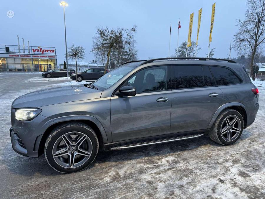 Grey Mercedes-Benz GLS 400 2020 in Alytus, with an engine capacity of 3.00 L and mileage of 94 thousand km for 66900 €, photo 4 on AUTOMOTO.COM.LV