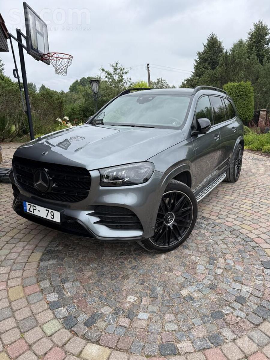 Grey Mercedes-Benz GLS 400 2020 in Riga, with an engine capacity of 3.00 L and mileage of 147 thousand km for 67500 €, photo 1 on AUTOMOTO.COM.LV