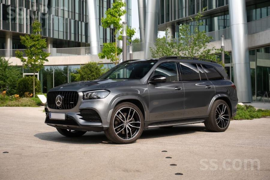 Pelēks Mercedes-Benz GLS 400 2021 Rīga, ar dzinēja tilpumu 3.00 L un nobraukumu 150 tūkst. km par 74900 €, foto 1 vietnē AUTOMOTO.COM.LV