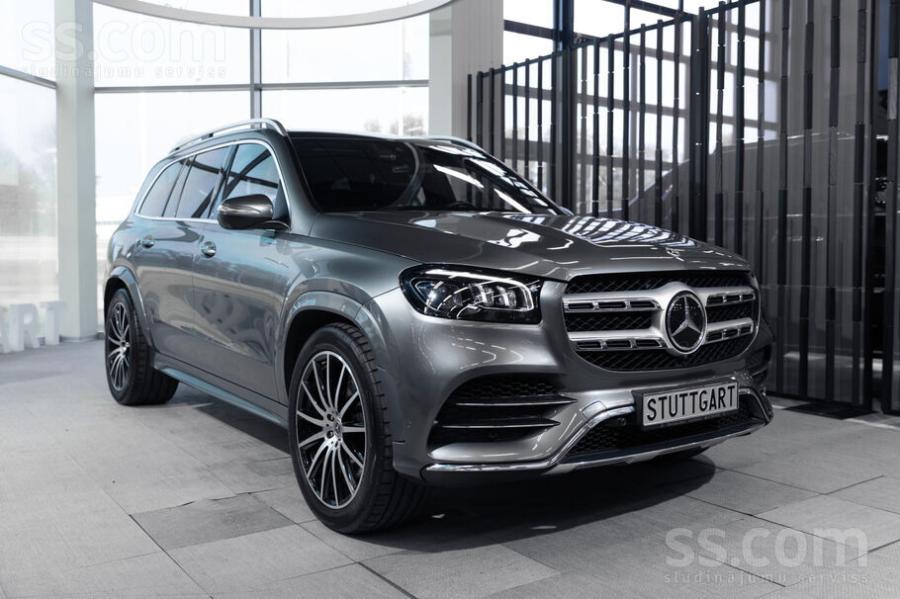 Pelēks Mercedes-Benz GLS 400 2021 Rīga, ar dzinēja tilpumu 3.00 L un nobraukumu 120 tūkst. km par 67000 €, foto 1 vietnē AUTOMOTO.COM.LV