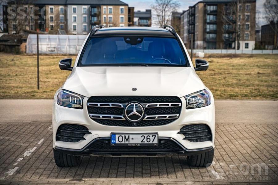 Balts Mercedes-Benz GLS 400 2020 Rīga, ar dzinēja tilpumu 3.00 L un nobraukumu 134 tūkst. km par 59990 €, foto 3 vietnē AUTOMOTO.COM.LV