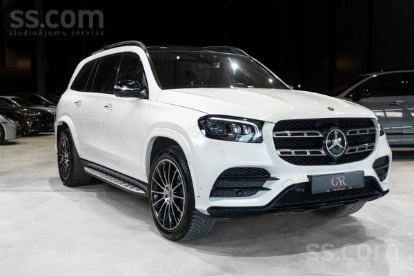 White Mercedes-Benz GLS 400 2020 in Riga, with an engine capacity of 3.00 L and mileage of 116 thousand km for 70000 €, photo 3 on AUTOMOTO.COM.LV
