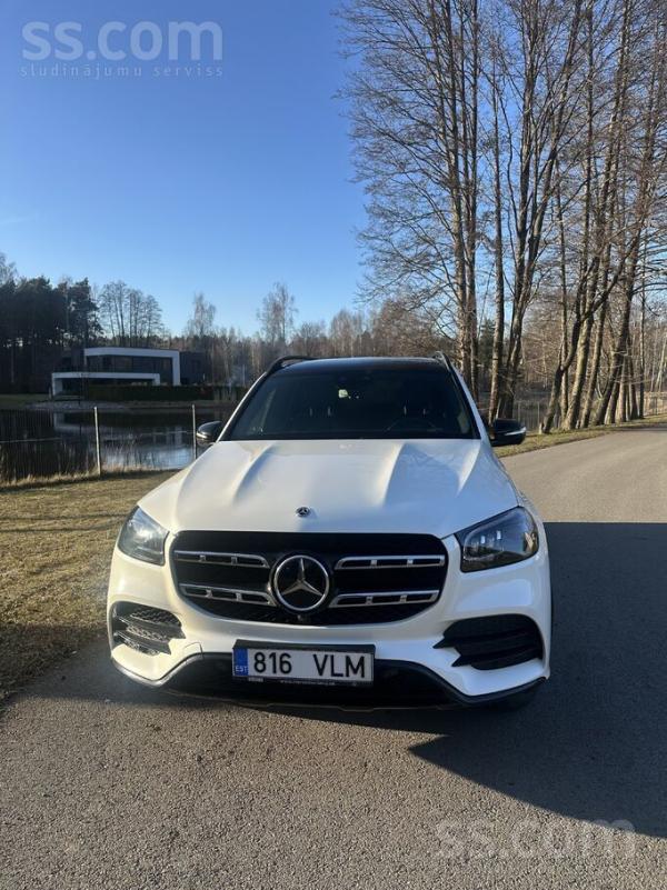 Balts Mercedes-Benz GLS 400 2022 Rīga, ar dzinēja tilpumu 3.00 L un nobraukumu 81 tūkst. km par 85000 €, foto 1 vietnē AUTOMOTO.COM.LV