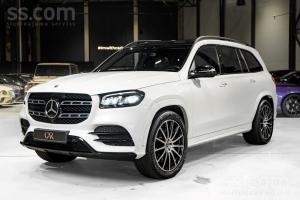 Белый Мерседес ГЛС 400 2022 в Рига, объемом двигателя 3.00 л и пробегом 89 тыс. км за 65000 €, фото  на AUTOMOTO.COM.LV