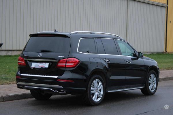 Black Mercedes-Benz GLS 450 2017 in Vilnius, with an engine capacity of 3.00 L and mileage of 180 thousand km for 21800 €, photo 7 on AUTOMOTO.COM.LV