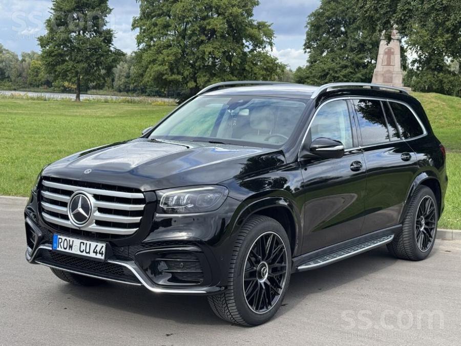 Черный Мерседес GLS 450 2019 в Рига, объемом двигателя 3.00 л и пробегом 0 тыс. км за 56450 €, фото 1 на AUTOMOTO.COM.LV