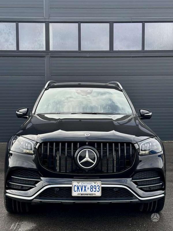 Black Mercedes-Benz GLS 450 2021 in Alytus, with an engine capacity of 3.00 L and mileage of 172 thousand km for 46500 €, photo 3 on AUTOMOTO.COM.LV