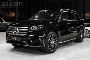 Черный Мерседес GLS 450 2025 в Рига, объемом двигателя 3.00 л и пробегом 20 тыс. км за 107000 €, фото  на AUTOMOTO.COM.LV