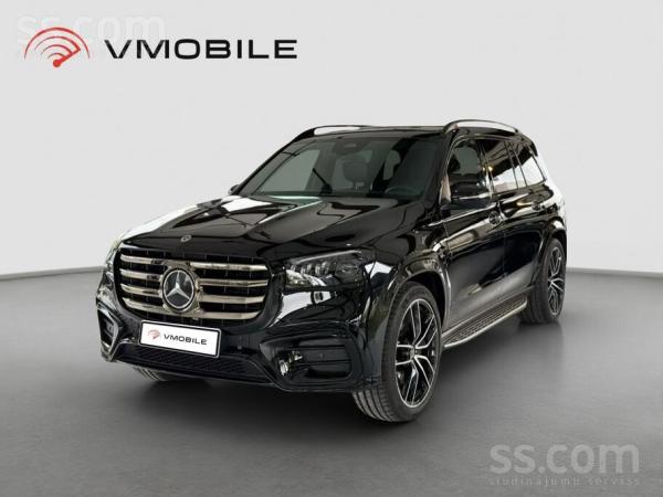 Black Mercedes-Benz GLS 450 2025 in Riga, with an engine capacity of 3.00 L and mileage of 11 thousand km for 108600 €, photo 1 on AUTOMOTO.COM.LV