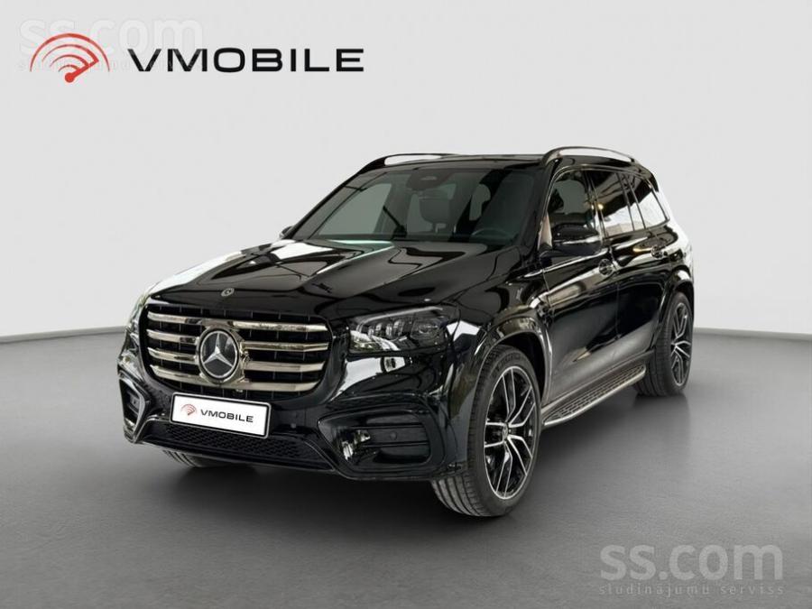 Черный Мерседес GLS 450 2025 в Рига, объемом двигателя 3.00 л и пробегом 11 тыс. км за 108600 €, фото 1 на AUTOMOTO.COM.LV