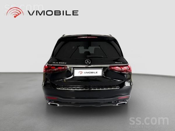 Black Mercedes-Benz GLS 450 2025 in Riga, with an engine capacity of 3.00 L and mileage of 11 thousand km for 108600 €, photo 4 on AUTOMOTO.COM.LV