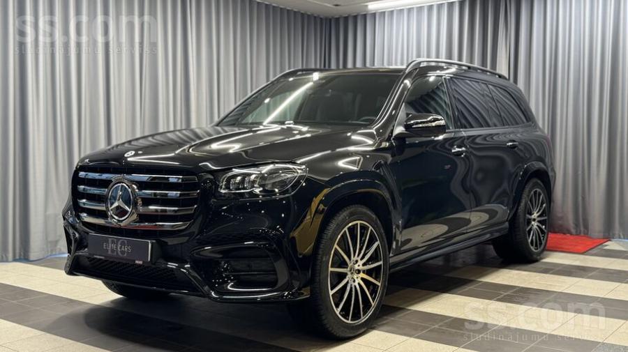 Черный Мерседес GLS 450 2025 в Рига, объемом двигателя 3.00 л и пробегом 9 тыс. км за 104990 €, фото 1 на AUTOMOTO.COM.LV