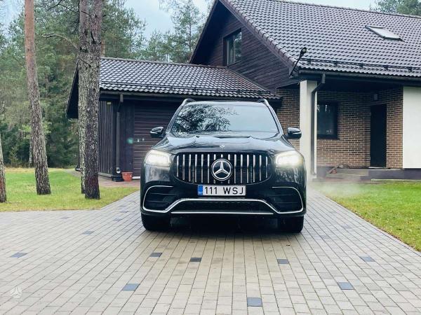 Black Mercedes-Benz GLS 450 2020 in Tallinn, with an engine capacity of 3.00 L and mileage of 143 thousand km for 67000 €, photo 2 on AUTOMOTO.COM.LV