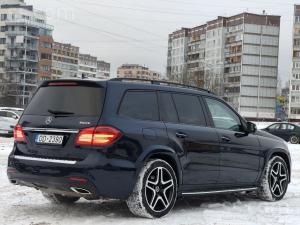 Blue Mercedes-Benz GLS 450 2017 in Riga, with an engine capacity of 3.00 L and mileage of 102 thousand km for 37000 €, photo 2 on AUTOMOTO.COM.LV