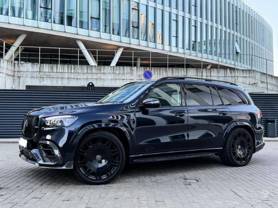 Синий Мерседес GLS 450 2022 в Вильнюс, объемом двигателя 3.00 л и пробегом 36 тыс. км за 66900 €, фото 1 на AUTOMOTO.COM.LV
